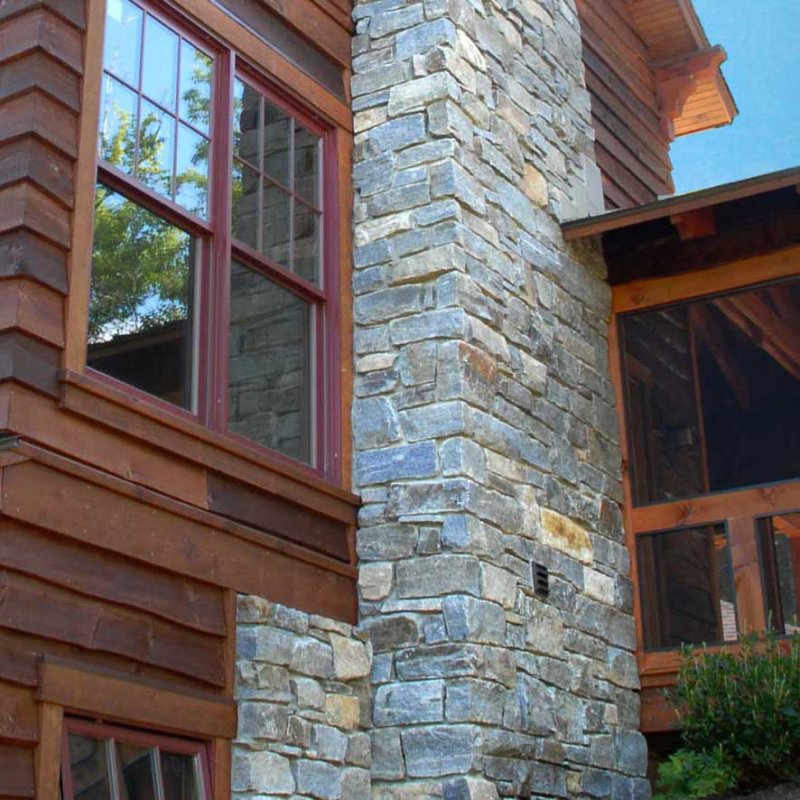 Ticonderoga Granite Ashlar Full Bed - Green Mountain Veneer